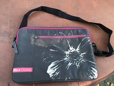 Golla Laptop Bag Black/Pink Size 15.5 x 11” x 2” Crossbody Strap | eBay