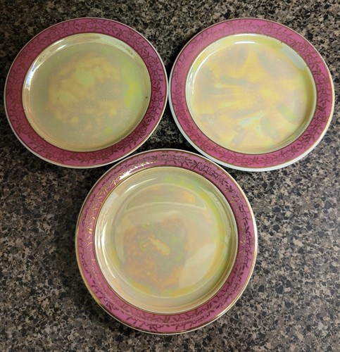 SEP 4.5” Small Side Plates Luster Porcelain China Madonna GDR Germany ...