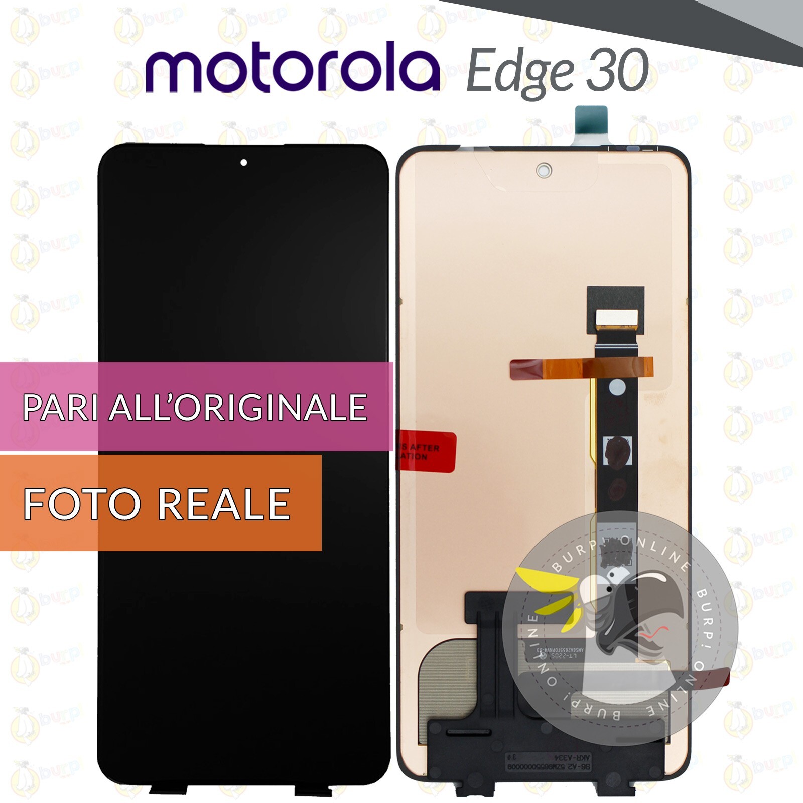 DISPLAY MOTOROLA MOTO EDGE 30 XT2203-1 SCHERMO OLED + VETRO TOUCH ...