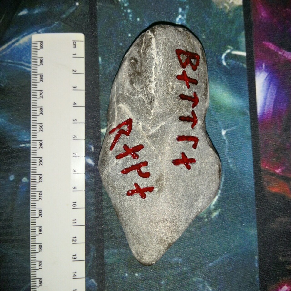 "Berserker" "Battle" "Rage" - Engraved Stone Rune Decoration | eBay UK