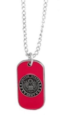 Dog Tag Key Or Chain Necklace Ladies U.S. Us Army Seal In Pink #4425 | eBay