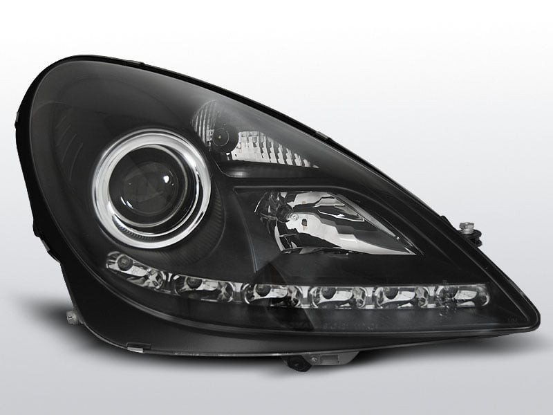 Headlights LED DRL Look for Mercedes R171 SLK 04-11 Daylight Black ...