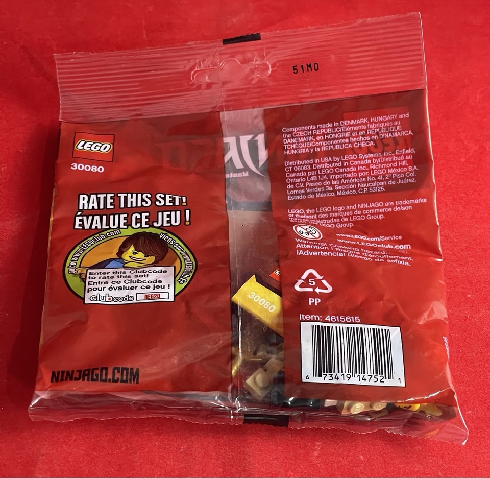 Lego 30080 Ninjago White Ninja ZANE Glider Polybag New & Sealed Retired ...