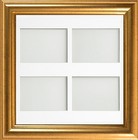 Multiple Photo Picture Frames Eldridge Gold With Multi Aperture Collage ...