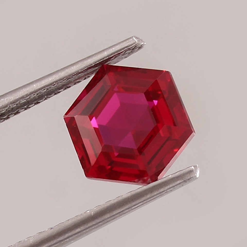 AAA Natural Beautifull Red Mozambique Ruby Loose Hexagon Gemstone Cut ...