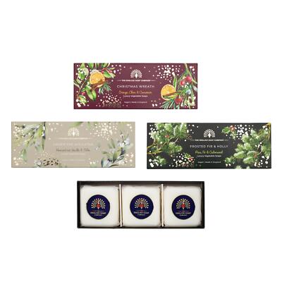 Christmas Hand Soaps Vegan Triple Soap Gift Box English Soap Handmade ...