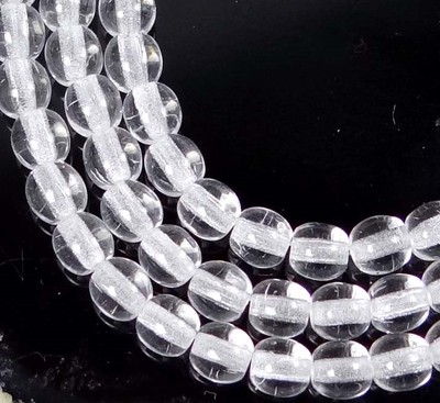 100 Czech Glass Round Beads - Crystal 4mm | eBay