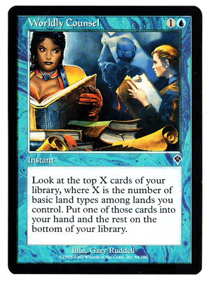 Worldly Counsel - Invasion 2000 MTG Blue Common Instant NP X 3 | eBay
