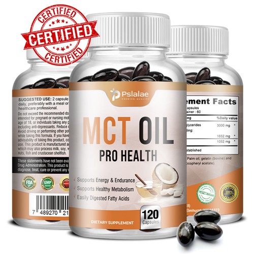 MCT Oil Capsules 5704mg - Weight Loss, Immune Support, Energy & Brain ...