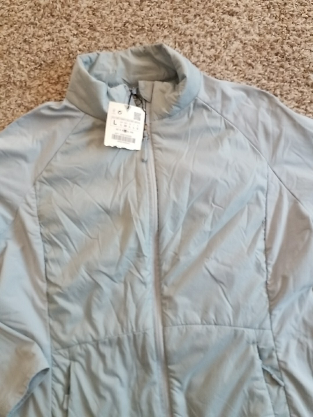 32 Degree Cool Windbreaker Jacket Womens SZ L Light Blue Full Zip ...