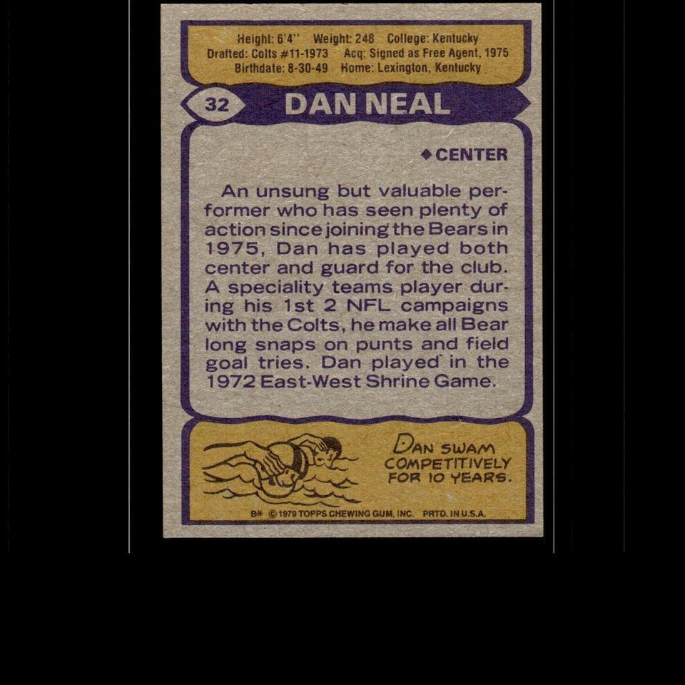 DAN NEAL CARD #32 BFU8R1S3P56 FREE SHIPPING | eBay