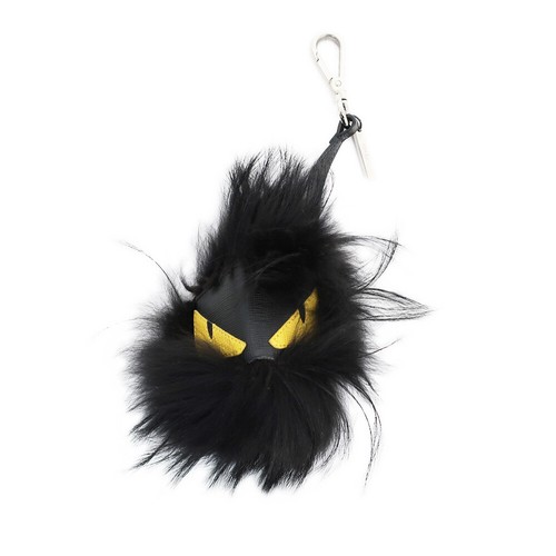 Fendi Bag Bugs Monster Charm Bag Charm Keychain Black Silver Hardware ...