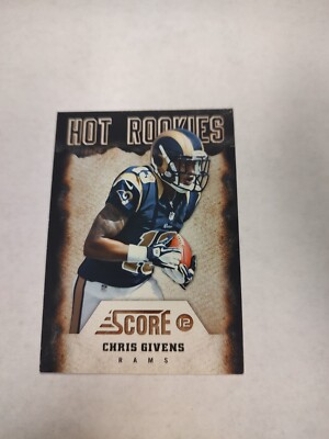 2012 Score Hot Rookies Glossy St. Louis Rams Football #25 Chris Givens ...
