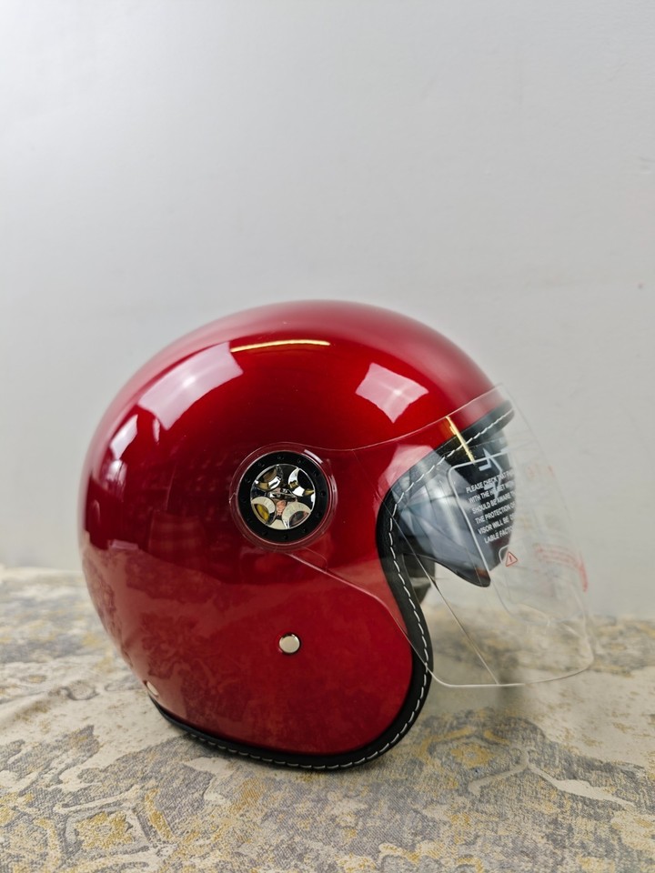 Open Face Motorcycle Helmet ECE 22.06 Approved Half Casco Fit Men Women ...