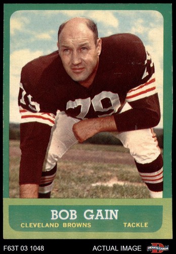 1963 Topps #23 Bob Gain Browns-FB SHORT-PRINT Kentucky 5 - EX | eBay
