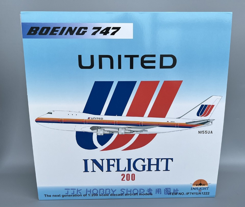 Inflight 1/200 United Airlines Boeing 747-100 N155UA IF741UA1222 ...