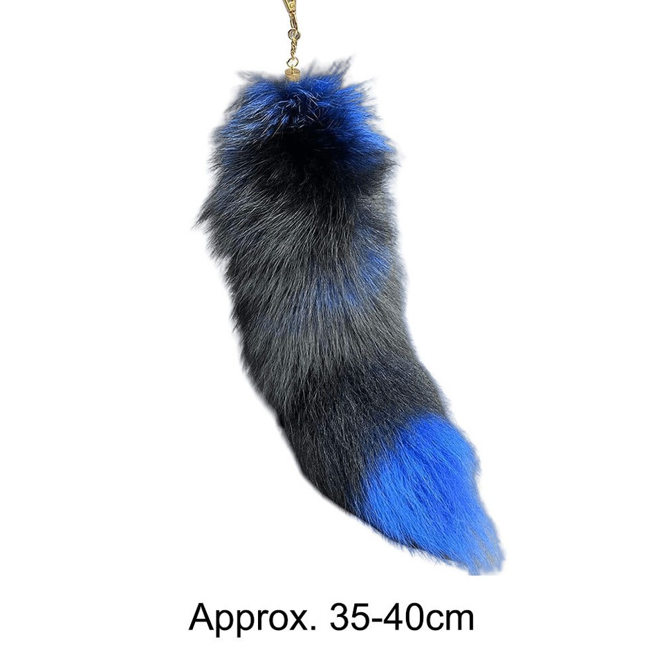 Therian Tail Fox Tail Keychain Cute Animal Tail Keychain Fluffy Fur Key ...