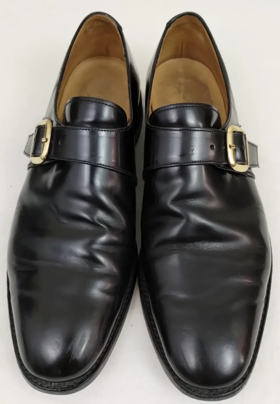 Loake Paisley Mens Black Leather Buckle Monk Strap Slip On Dress Shoes ...