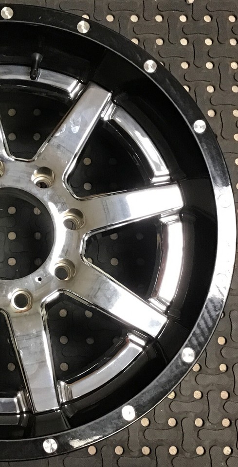 20x10 Fuel D250 Maverick CHROME RIM BLACK LIP Wheel 8X180 (-19mm) 44 | eBay