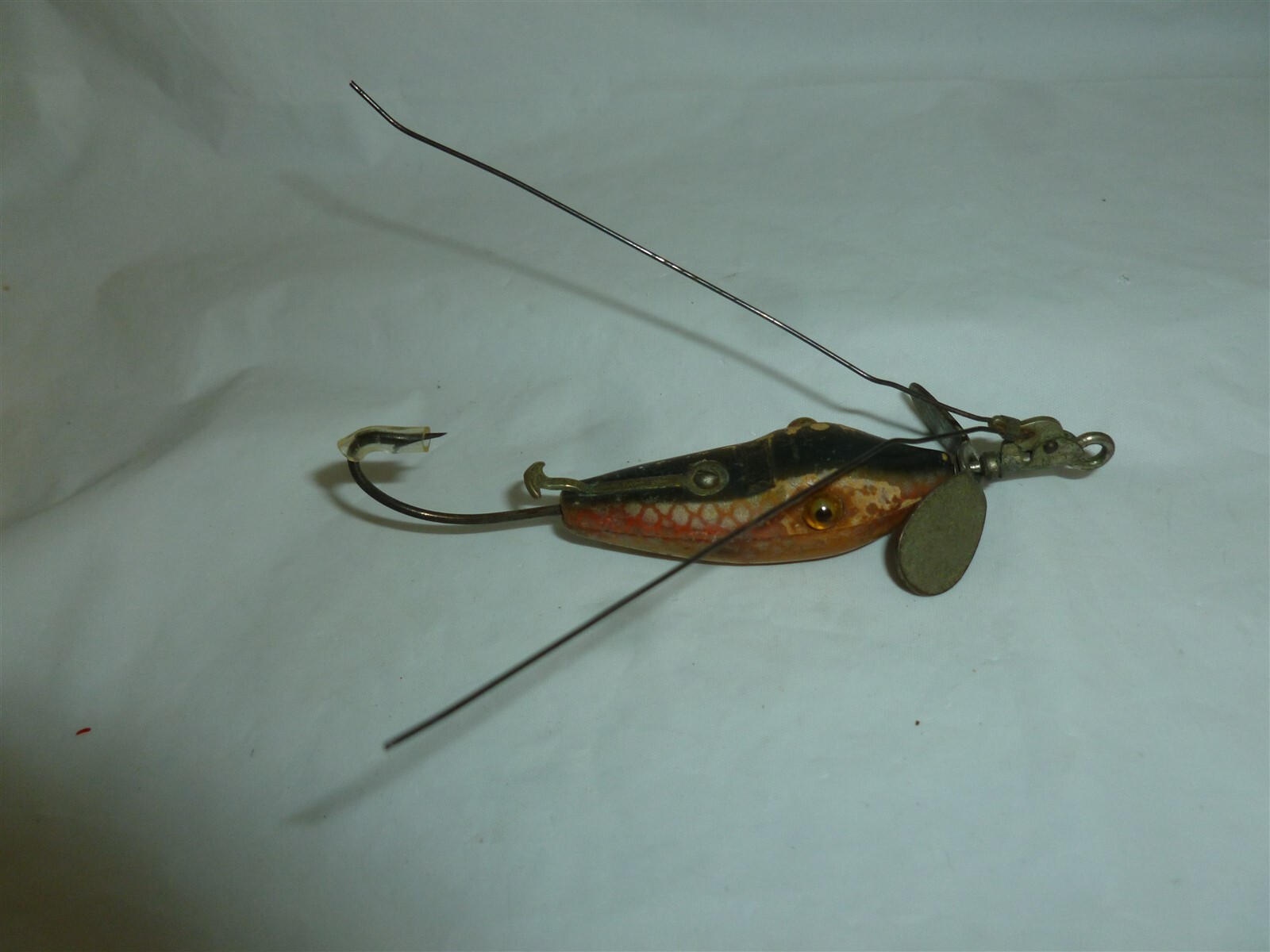Vintage 2 Inch Glass Eye Heddon (Fuzzi-Bug?) Pork Rind Fishing Lure Lot ...
