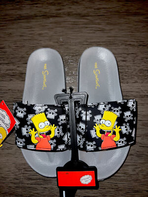 THE SIMPSONS BART SLIDES SANDALS BOYS SIZE 12 13 1 2 3 NEW | eBay