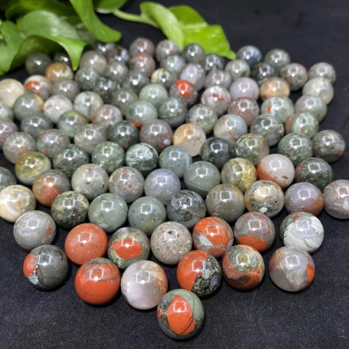 50pcs Wholesale Natural Blood stone Ball Quartz Crystal Sphere healing ...
