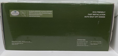 FRIZZLIFE RV Quick Change Water Filter System MV99 Cartridge Type FZ-2 ...