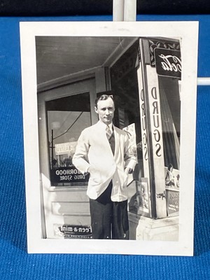 Proprietor Outside Pharmacy Drug Store VTG 1940's Photo Lt#59 | eBay