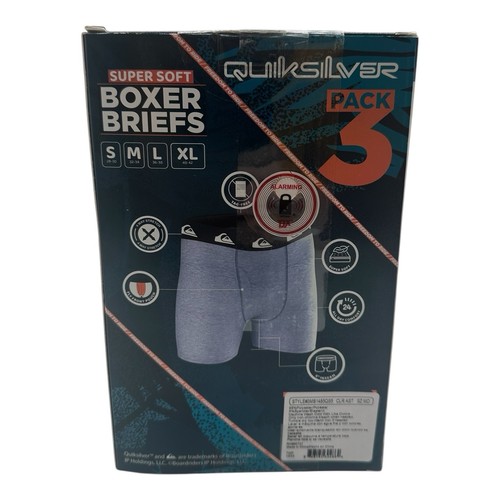 Quiksilver 3 Pack Super Soft Boxer Briefs Fly Front Men's Size M 32-34 ...