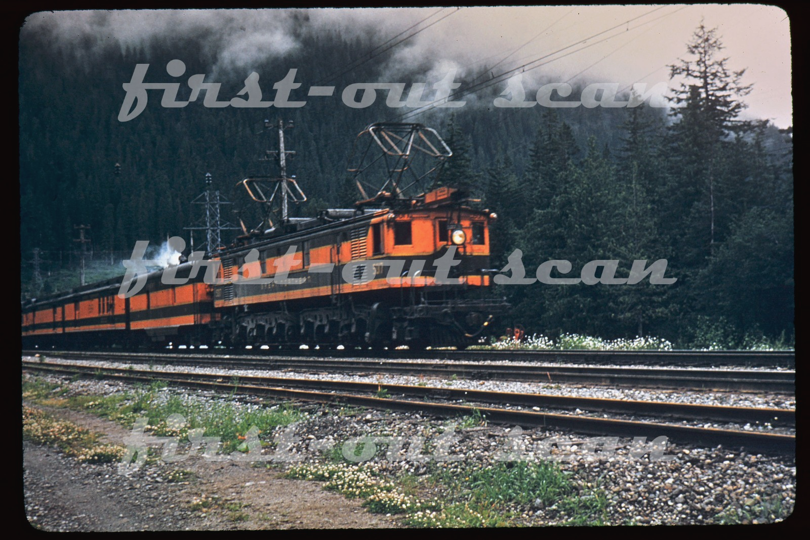 R DUPLICATE SLIDE - Great Northern GN 5017 w/ The Cascadian Scenic WA ...