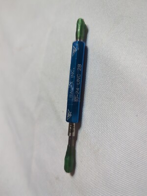 #10 - 24 UNC-2B Thread Plug Gage BALAX GAGE GO .1629 / NO GO .1672 GAGE ...