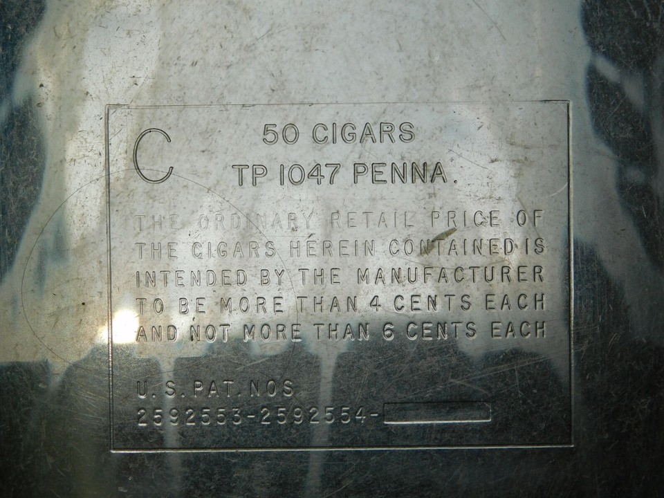 VINTAGE TOBACCO GENERAL CIGAR CO ROBT. BURNS CIGARILLOS PLASTIC CASE ...