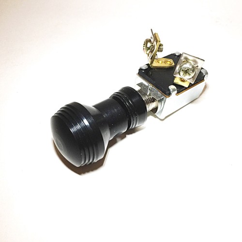 Custom, Hot Rod Horn Switch- Black Art Deco Knob/Bezel - Push Switch ...