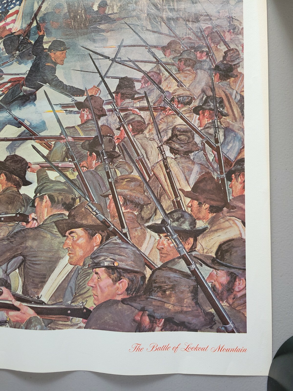 Vintage Civil War Print The Battle of Lookout Mountain by H. Charles ...