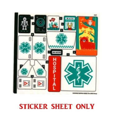 LEGO 60330 - Town: City - Hospital - STICKER SHEET | eBay