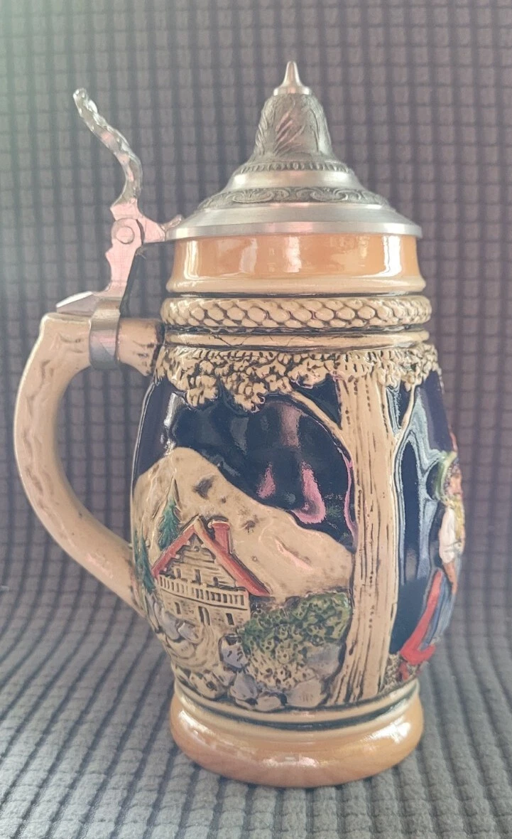 Vintage Gerz Beer Stein With Barmaid Country Scenes Made In, 53% OFF