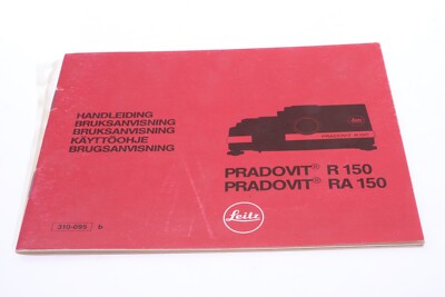 LEICA, LEITZ PRADOVIT RA, R150 PROJECTOR ORIGINAL INSTRUCTIONS MANUAL ...