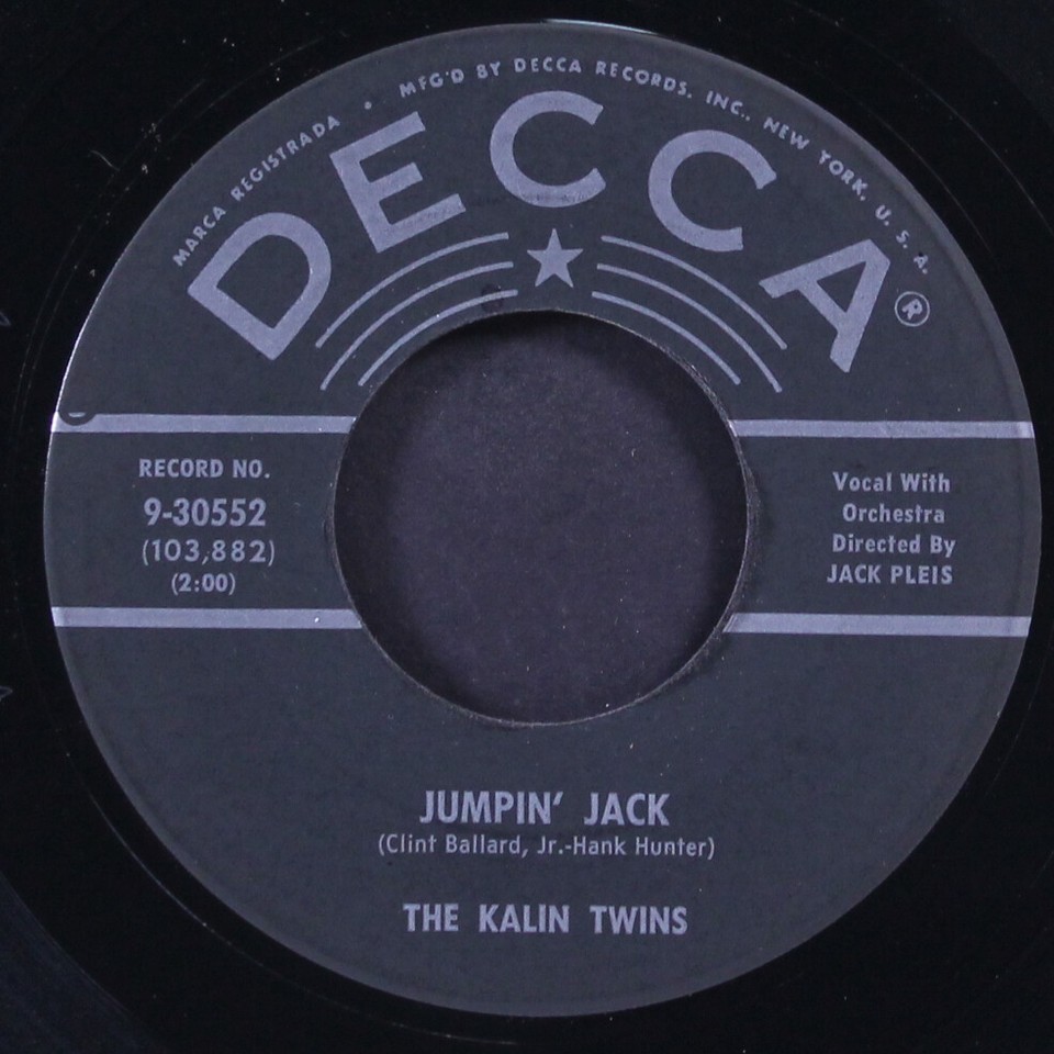 KALIN TWINS: jumpin' jack / walkin' to school DECCA 7" Single 45 RPM | eBay