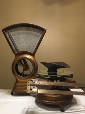Stimpson Computing Scale-Mercantile Brass 10 lbs-Patented 8-20-1907 ...