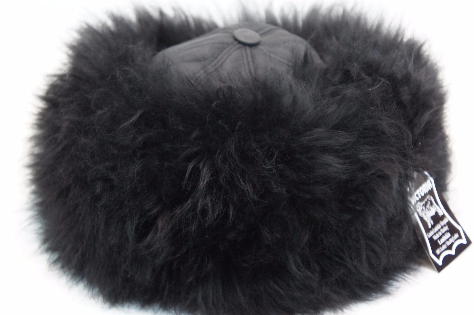 Black, Brown 100% Sheepskin Shearling Leather Fur Beanie Round Bucket ...
