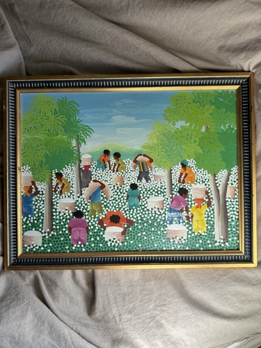 Jean Edner Cadet cotton fields painting | eBay