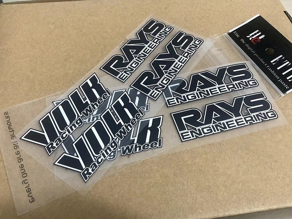 Set of 8x Rays Engineering / Volk Racing TE37 Wheel Sticker Decals ...