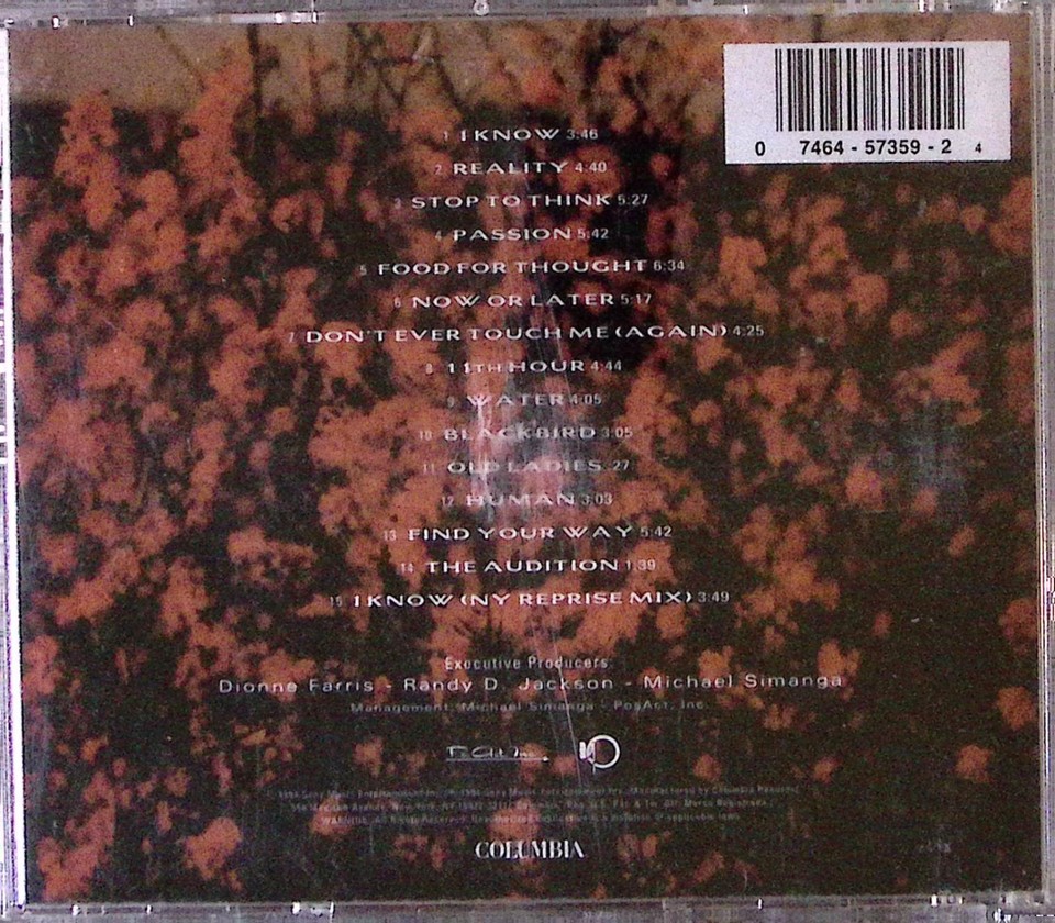 DIONNE FARRIS WILD SEED - WILD FLOWER COLUMBIA RECORDS CD 8087 ...