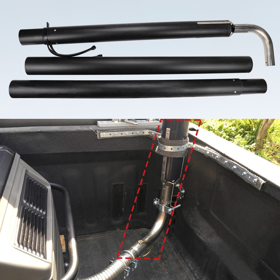 RV Generator Exhaust Venting System Part Black Muffler Pipe Extension ...
