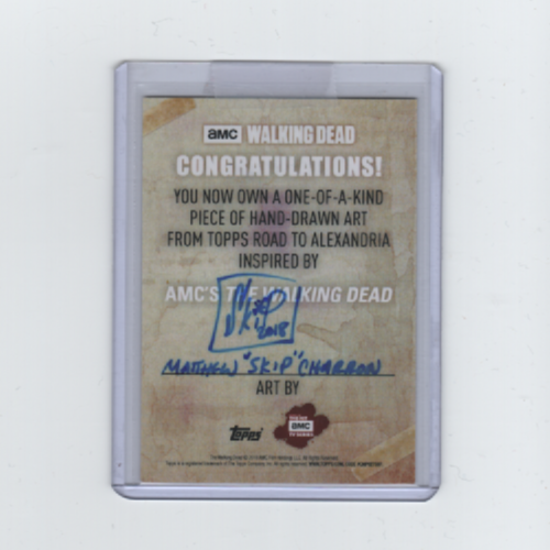 WALKING DEAD ROAD/ALEXANDRIA SHANE SKETCH CARD BY ARTIST MATTHEW ...