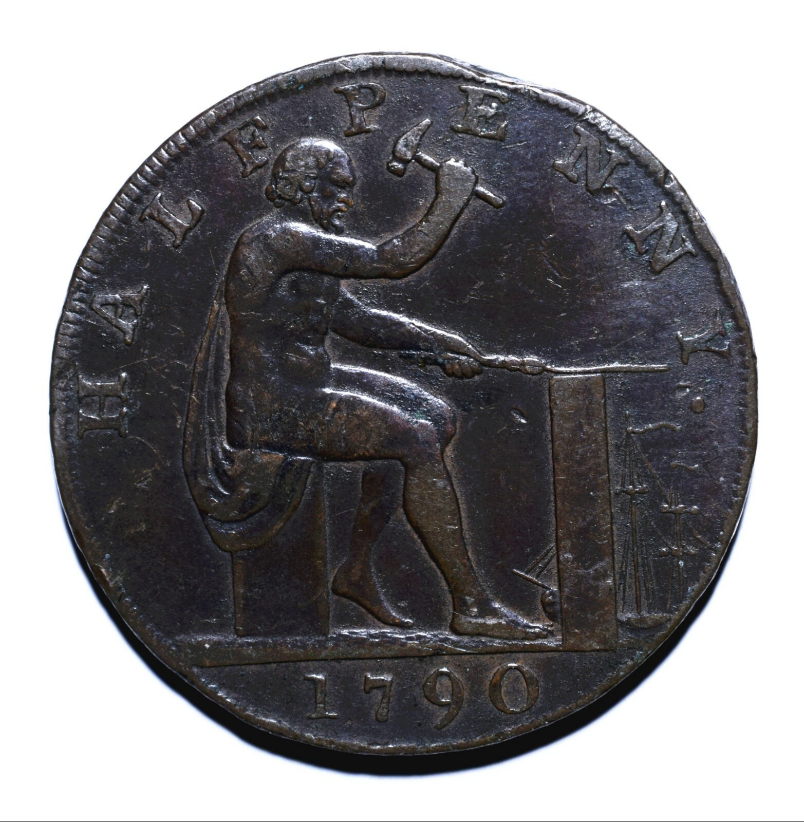 1790 UK Half ½ Penny Token Warwickshire - J. Wilkinson - 180 | eBay