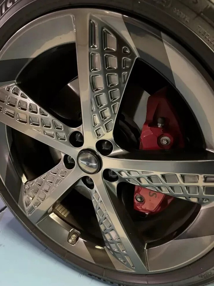 HYUNDAI Genesis Floating Wheel Center Caps 4P/Black/Accessory/Genuine ...