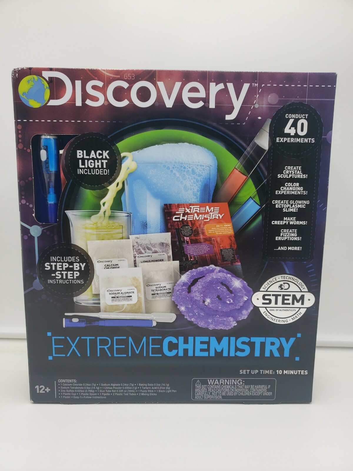 Discovery EXTREME CHEMISTRY Set 40 Experiments! STEM Seal Of ...