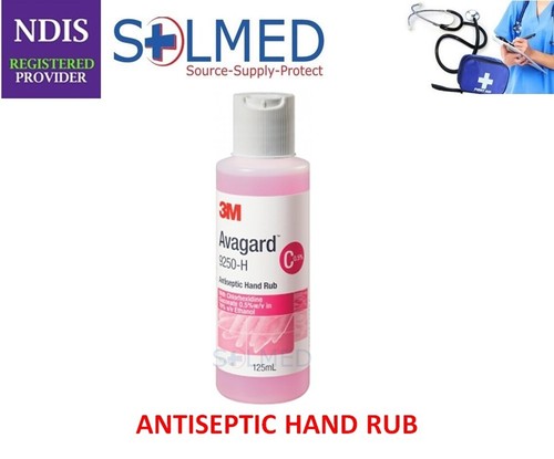 3M Avagard Hand Rub w/Chlor Gluc 0.5% 500ml 125ml Pink Hand Sanitiser ...