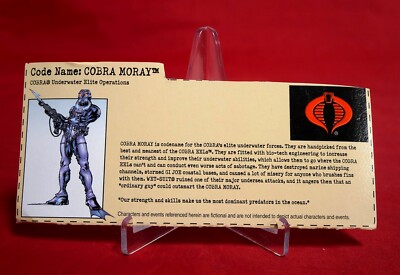 GI Joe vs Cobra FILE CARD Cobra Moray v1 v3 2002 Original FILECARD | eBay